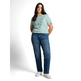 Tom Tailor sheego Gro&szlig;e Gr&ouml;&szlig;en T-Shirt, soft dusty blue, Gr&ouml;&szlig;e 46 - Damen