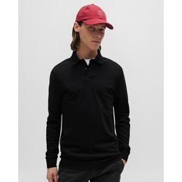 BOSS Orange Passerby Herren Langarm Stretch-Cotton Polo-Shirt mit Logo-Patch NOS