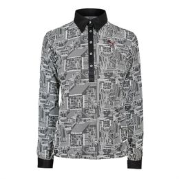 Puma - Poloshirt f&uuml;r Damen, Emblem, Lang&auml;rmlig (Grau)