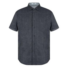 Firetrap - Hemd f&uuml;r Herren, Denim, Regul&auml;r, kurz&auml;rmlig (Grau)