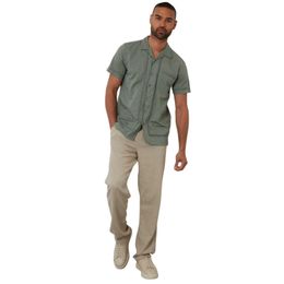 Threadbare. Threadbare - Hemd f&uuml;r Herren, kurz&auml;rmlig (Salbei)