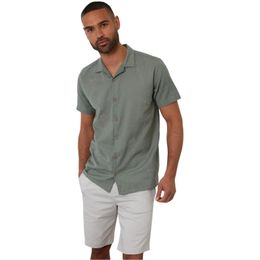 Threadbare. Threadbare - Hemd f&uuml;r Herren, kurz&auml;rmlig (Salbei)