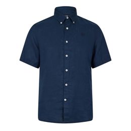 Timberland - "Mill Brook" Button-Down-Hemd f&uuml;r Herren, Mit Kragen, Leinen (Dunkel Saphirblau)