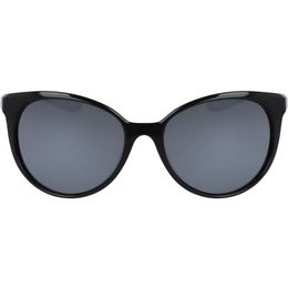 Nike - "Essence" Oval-Sonnenbrille, Logo (Schwarz/Wei&szlig;/Silber)