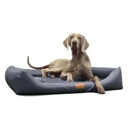 tierlando &reg; Orthop&auml;disches Hundebett WILLIAM Easy-Clean | Luxus Hundesofa schwarz/ graphit 1,3 m, 22 cm, 1 m