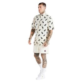 SikSilk - "Space Jam" Hemd f&uuml;r Herren (Ecru)