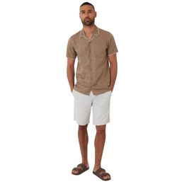 Threadbare. Threadbare - "Burnley" Hemd f&uuml;r Herren, kurz&auml;rmlig (Braungrau)