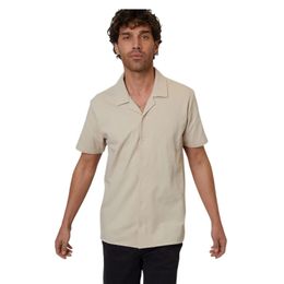 Threadbare. Threadbare - "Kaylian" Hemd f&uuml;r Herren, Regul&auml;r, kurz&auml;rmlig (Steinfarben)