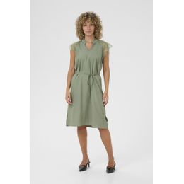 Cream Kleid Gerade Passform Lorbeerkranz light green