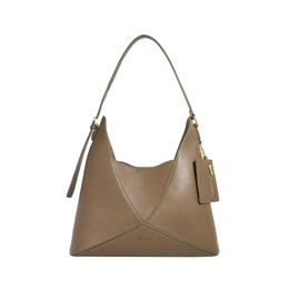 Dune London - "Lo Dinidearest" Schultertasche, Leder (Khakigr&uuml;n)