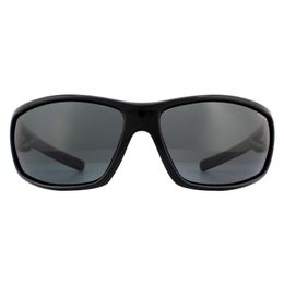 Polaroid Sport Wrap Mens Schwarz Grau Polarisierte Sonnenbrille