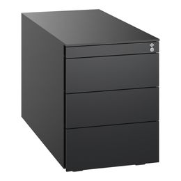 C+P Stahl-Rollcontainer, 563x430x781mm, 9005/9005 ; C + P M&ouml;belsysteme (054210-000-102|)