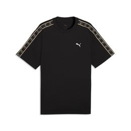 Puma Herren T-Shirt "Essentials Elevated Tape Relaxed T-Shirt Herren"schwarz, Gr. S, clean, Obermaterial: 100% Baumwolle. Rippe: 20% Polyester, 80%