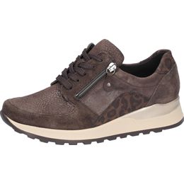 Waldl&auml;ufer WALDL&Auml;UFER Damen Schn&uuml;rschuh "Hiroko-Soft", Gr. 8braun, leo, Leder, Textil, Schuhe, Halbschuh, Komfortschuh, Bequemschuh in H-Weite