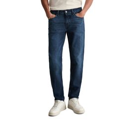 Marc O'Polo Herren Tapered-fit-Jeans "aus Bio-Baumwoll-Mix"dunkelblau, Gr. 30, MARC O'POLO DENIM, unifarben, Obermaterial: 99% Baumwolle, 1% Elasthan, Jeans