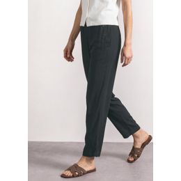 Street One Damen Stoffhose, schwarz, Gr. 36, unifarben, Stoff, 100% Viskose, Hosen, mit Wide Legs