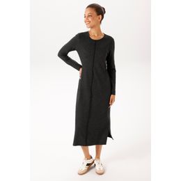 Aniston CASUAL Damen Midikleidanthrazit, meliert, Gr. 48, meliert, Jersey, Obermaterial: 72% Polyester, 24% Viskose, 4% Elasthan, Kleider, mit