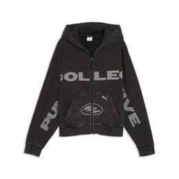 Puma Damen Kapuzenpullover "Graphic Kapuzenjacke Erwachsene"schwarz, Gr. L, Obermaterial: 32% Polyester, 68% Baumwolle. Kapuzenfutter: 100%