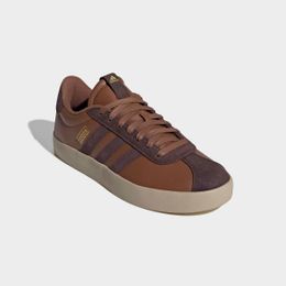 Damen Sneaker "VL COURT 3.0", adidas Sportswear, Gr. 43preloved braun, shadow braun, gold metallic, Synthetik, Textil, Schuhe, inspiriert vom Design