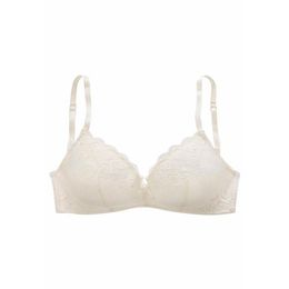 NUANCE BY LASCANA Bralette-BH beige Gr. 80A. Ohne B&uuml;gel
