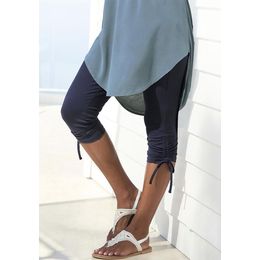 BEACHTIME BY LASCANA Caprileggings 'aus bequemer Stretch-Qualit&auml;t' blau Gr. 48/50 f&uuml;r Damen. K&ouml;rpernah. Nachhaltig.