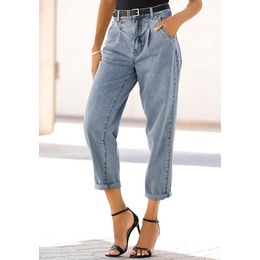 Buffalo Relax-fit-Jeans 'in modischem Crop-Design' mehrfarbig Gr. 40 f&uuml;r Damen. Figurumspielend. Nachhaltig.