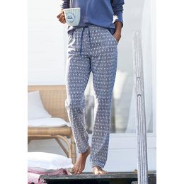 VIVANCE DREAMS BY LASCANA Pyjamahose Rautenmuster Gr. 32/34 f&uuml;r Damen. Mit Allover-Druck. Bequem. Nachhaltig.