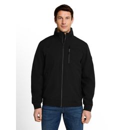 Tom Tailor Herren Blousonschwarz, Gr. XXL, unifarben, Sweatware, Obermaterial: 100% Polyester. Futter: 100% Polyester, Jacken, Sweatjacke mit
