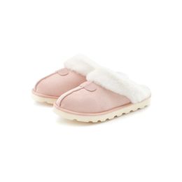 VIVANCE DREAMS BY LASCANA Pantolette 'Pl&uuml;sch Hausschuh, Pantoffeln, Clogs, Schlappen, Hausschuh,' pink Gr. 37 f&uuml;r Damen. Mit Fellimitat