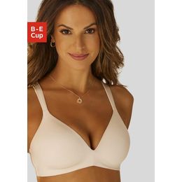 NUANCE BY LASCANA Schalen-BH beige Gr. 80D. Ohne B&uuml;gel. Bequem