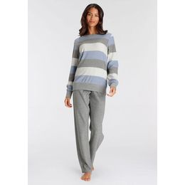 VIVANCE DREAMS BY LASCANA Pyjama mehrfarbig Gr. 32/34 f&uuml;r Damen. Mit Rundhals. Loose Fit. Nachhaltig.