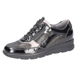 Waldl&auml;ufer WALDL&Auml;UFER Damen Schn&uuml;rschuh "H-Bruni", Gr. 5,5, schwarz, Nappaleder, Schuhe, Komfortschuh, Bequemschuh, Halbschuh in Lack-Optik, H-Weite