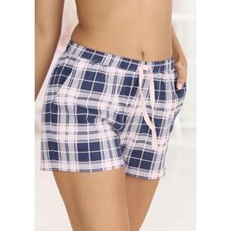 VIVANCE DREAMS BY LASCANA Pyjamashorts mehrfarbig Gr. 32/34 f&uuml;r Damen. Mit Allover-Druck. Basic. Nachhaltig.
