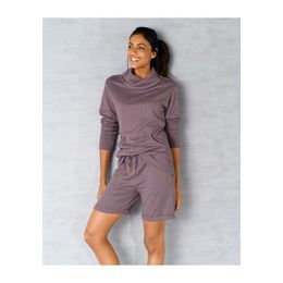BENCH. LOUNGEWEAR Bermudas mehrfarbig Gr. 32/34 f&uuml;r Damen. Mit Logoschriftzug, Logodruck. Basic. Nachhaltig.