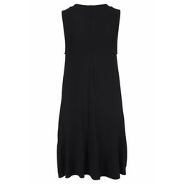 BEACHTIME BY LASCANA Strandkleid 'mit modischem Ausschnitt und Taschen, Jerseykleid' schwarz Gr. 34 f&uuml;r Damen. Mit Rundhals. Figurumspielend