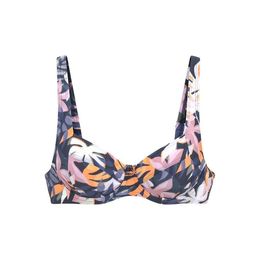 active by Lascana LASCANA ACTIVE B&uuml;gel-Bikini-Top 'Wave' blau Gr. 38 Cup B. Mit B&uuml;gel. Nachhaltig.