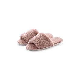 VIVANCE DREAMS BY LASCANA Pantolette 'Hausschuh, Pantoffel,' pink Gr. 42/43 f&uuml;r Damen. Mit Fellimitat