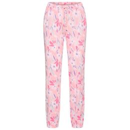 VIVANCE DREAMS BY LASCANA Pyjamahose pink Gr. 32/34 f&uuml;r Damen. Mit Allover-Druck. Nachhaltig.