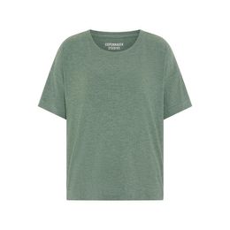 Copenhagen Studios Pyjamaoberteil gr&uuml;n Gr. 32/34 f&uuml;r Damen. Mit Rundhals. Loose Fit. Nachhaltig.