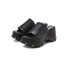 French Connection Pantolette 'Mule, Sandale, offener Schuh, Lederpantolette, Sommerschuhe' schwarz Gr. 36 f&uuml;r Damen. Mit Nieten. Nachhaltig.