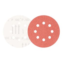 Pferd TOOLS Universal Korund Klettscheibe KSS &Oslash; 125 A100 8 Absaugl&ouml;cher f&uuml;r Exzenterschleifer (45017010)