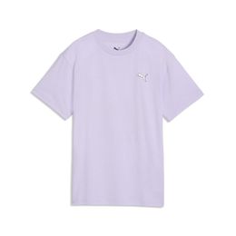 Puma Kinder T-Shirt "MID 90s Relaxed Graphic T-Shirt M&auml;dchen"light lavender lila, Gr. 140, bedruckt, Obermaterial: 100% Baumwolle. Rippe: 20%
