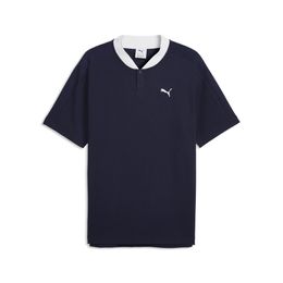 Puma Herren T-Shirt "Puma Class Relaxed Polo Herren"navy blau, Gr. XS, clean, Obermaterial: 32% Polyester, 66% Baumwolle, 2% Elasthan. Kragen: 96%