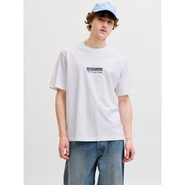 Jack & Jones JACK & JONES Herren T-Shirt "JORSAVONA BOX TEE SS CN STYD SS26"hellwei&szlig;, Gr. XL, bedruckt, Jersey, Obermaterial: 100% Baumwolle, Shirts, Baumwolle,