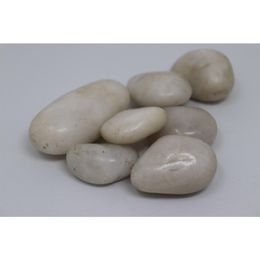 Aquagart 180kg Polierter Kiesel Flusskiesel Kieselsteine Gartenkies Zierkies wei&szlig;