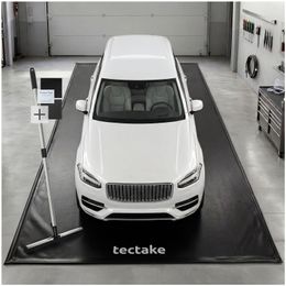 TecTake&reg; Garagenbodenmatte, 2,6 x 6,1 m, mit Klettpads und Alkoholt&uuml;chern, inklusive ausziehbarem Abzieher