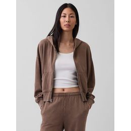 GAP Sweatjacke in Braun - 65% | Gr&ouml;&szlig;e XL | Damen-sweatshirts-jacken