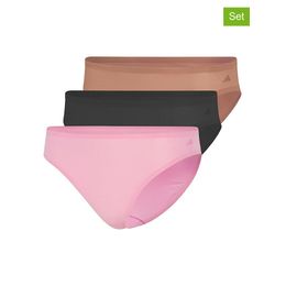 Adidas 3er-Set: Slips in Beige/ Rosa/ Schwarz - 16% | Gr&ouml;&szlig;e S | Damen-unterteile