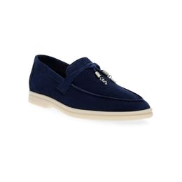 Steve Madden Leder-Mokassins "Portland" in Dunkelblau - 62% | Gr&ouml;&szlig;e 37 | Damen-schuhe-halbschuhe