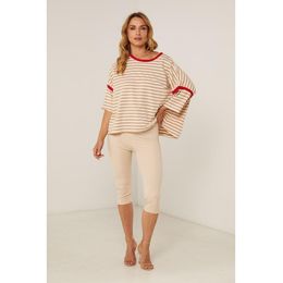 Jos&eacute;fine Shirt "Laurys" in Beige/ Wei&szlig; - 57% | Gr&ouml;&szlig;e M | Damen-tops